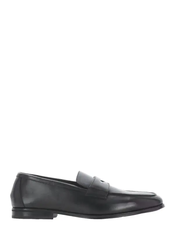 DOUCAL'S Penny Leather Loafers - Black