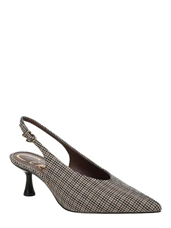CIRCUS NY BY SAM EDELMAN Fawn Pointed Toe Slingback Pumps - Black Multi