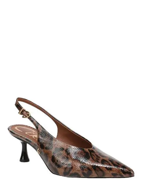 CIRCUS NY BY SAM EDELMAN Fawn Pointed Toe Slingback Pumps - Cognac/black Multi