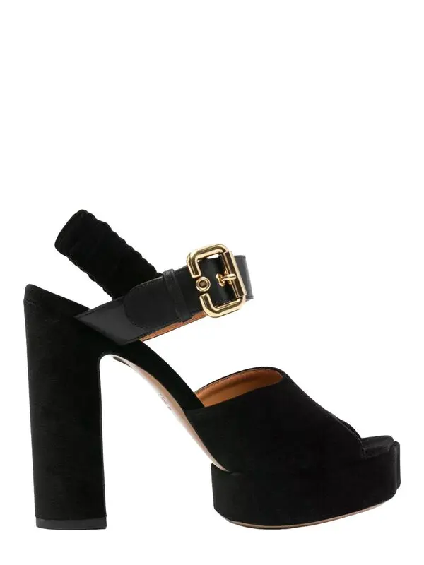 Chloé 95mm Aria Buckle-fastening Platform Sandals - Black