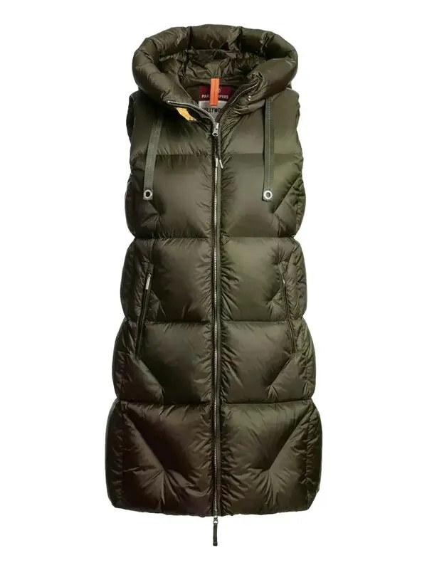 PARAJUMPERS Hooded Quilted Vest - Green