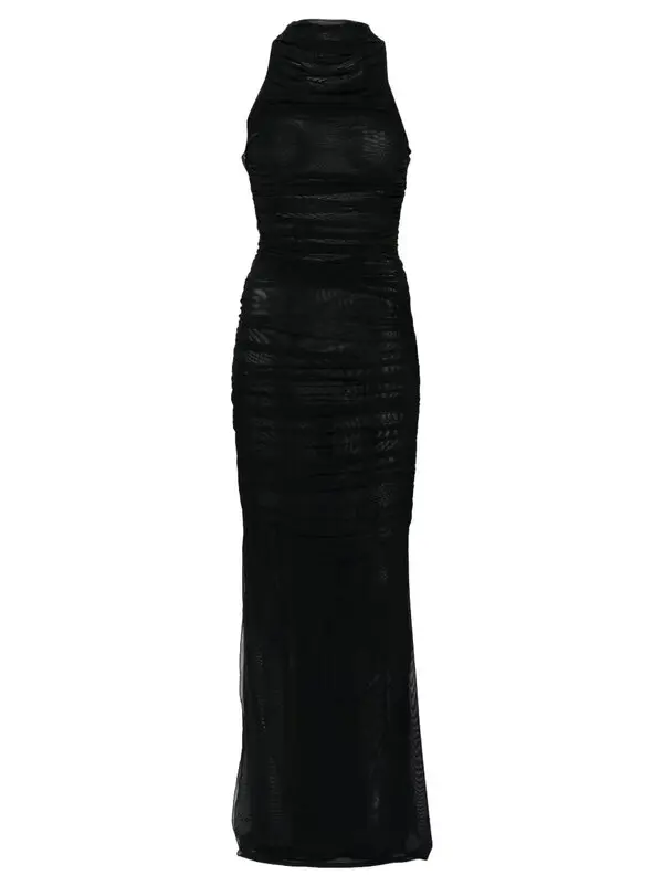 Amen Halter-neck Maxi Dress - Black