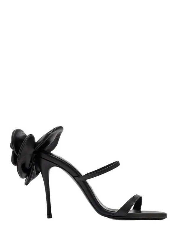 Magda Butrym 105mm Flower-appliqué Sandals - Black