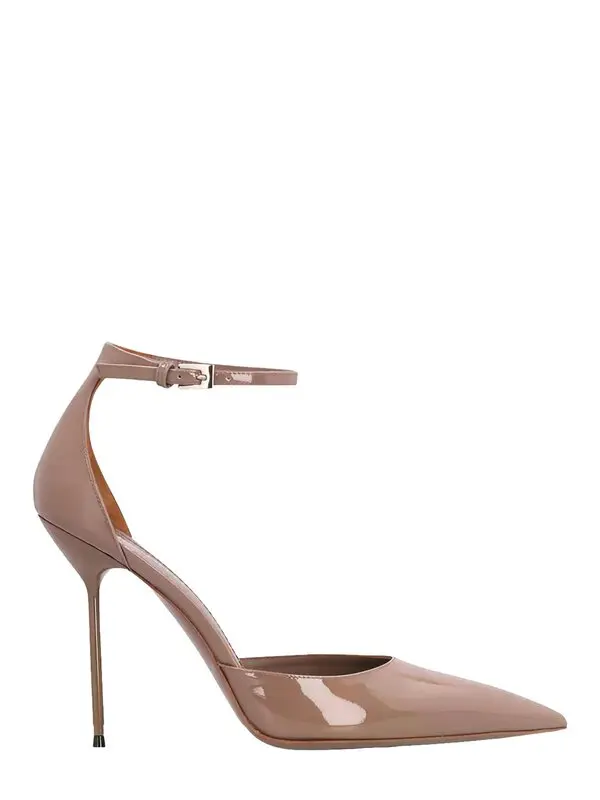 Paris Texas 105mm Lidia Ankle-strap Patent-leather Pumps - Neutrals