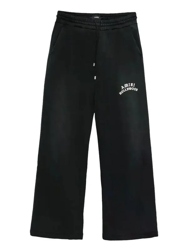 Amiri Hollywood Logo Sweatpants - Black