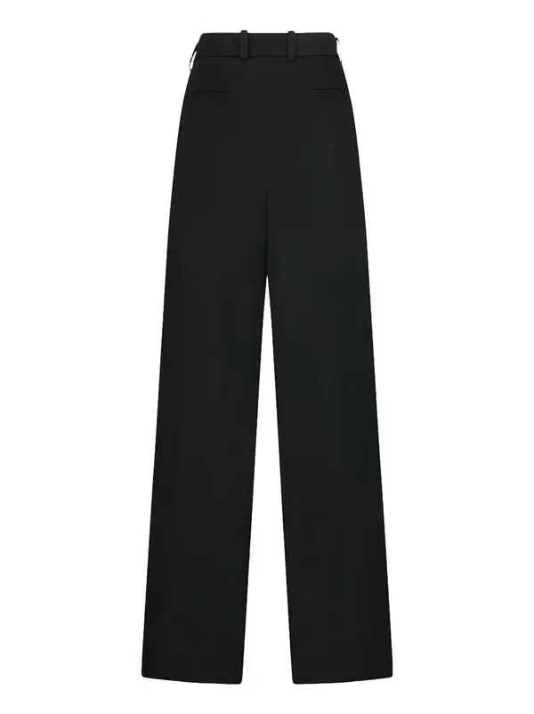 Chloé Pleated Wide-leg Trousers - Black