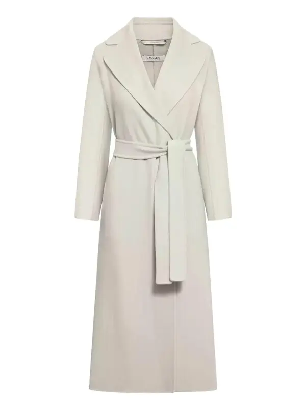Max Mara Wool Wrap Coat - White