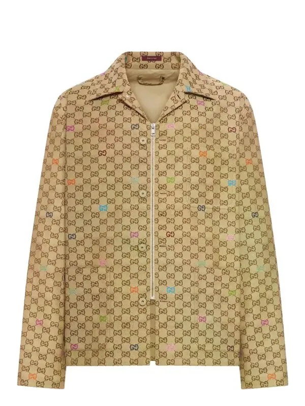 Gucci Gg-jacquard Jacket - Neutrals
