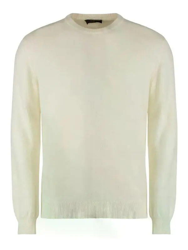 MOORER Cashmere Crew-neck Sweater - White