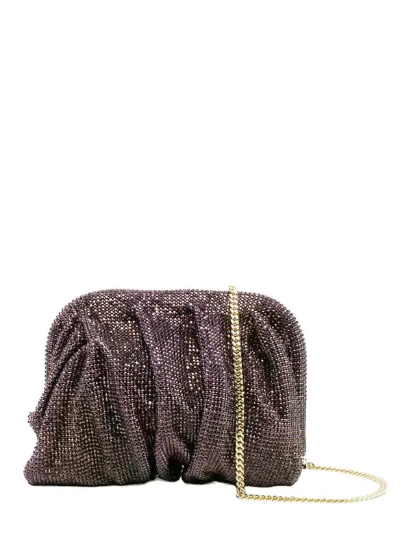 Benedetta Bruzziches Beaded Pleated Clutch - Purple