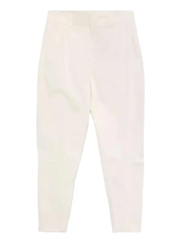 Brunello Cucinelli Panelled Cotton Trousers - White
