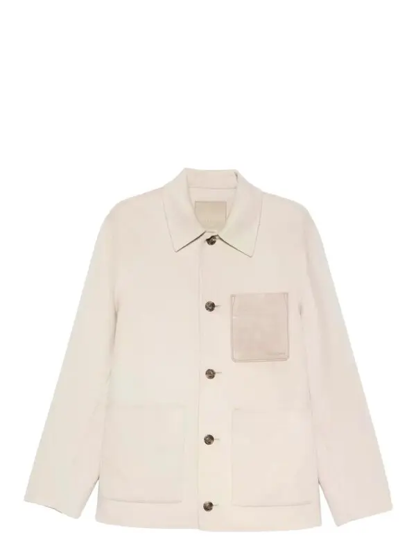 YVES SALOMON Patch-pocket Buttoned Shirt Jacket - Neutrals