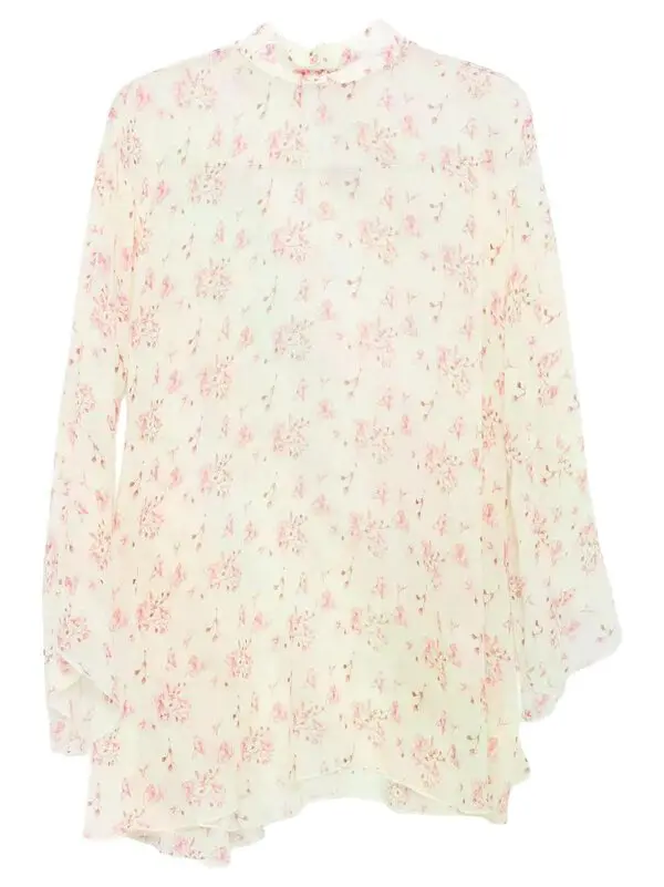 STYLAND Floral-print Mini Dress - Neutrals