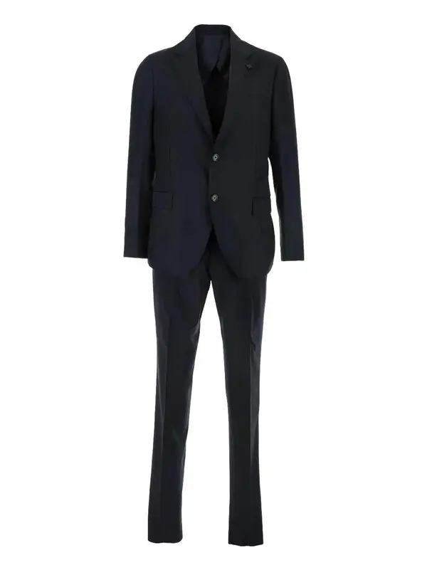 LARDINI Wool-silk Blend Single-breasted Suit - Blue
