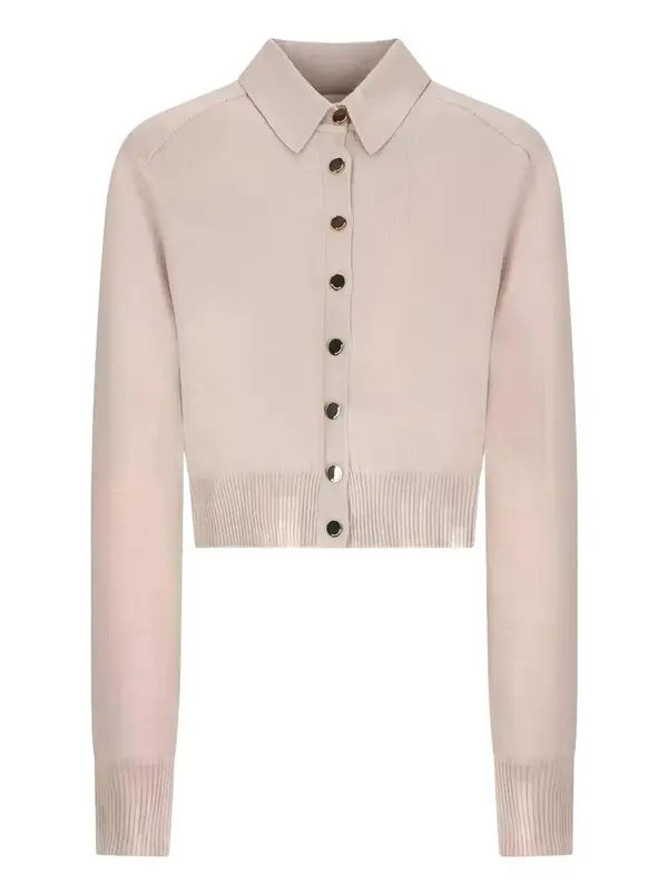 Sportmax Collared Button-front Cardigan - Pink