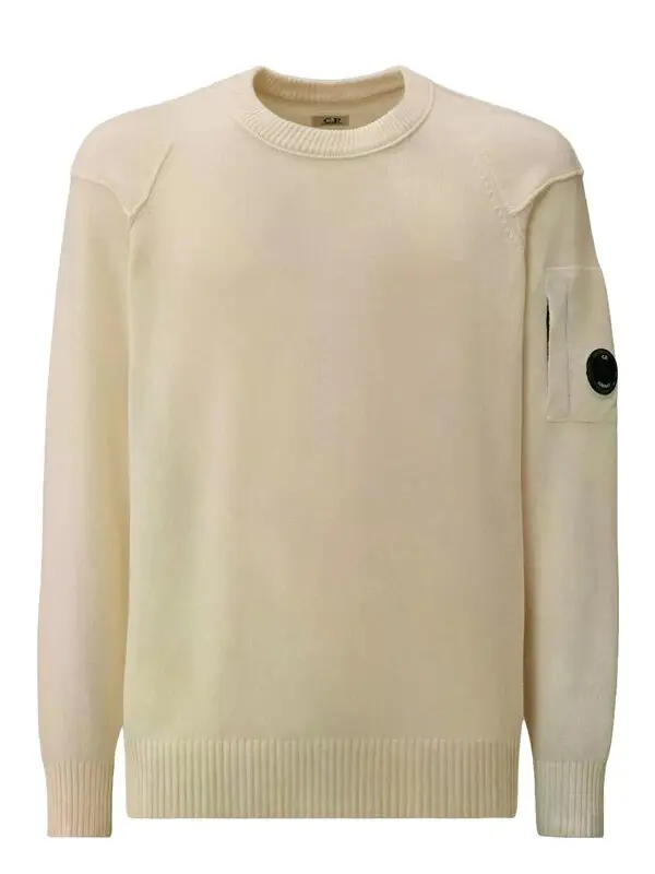C.P. COMPANY Lens-detail Sweater - White