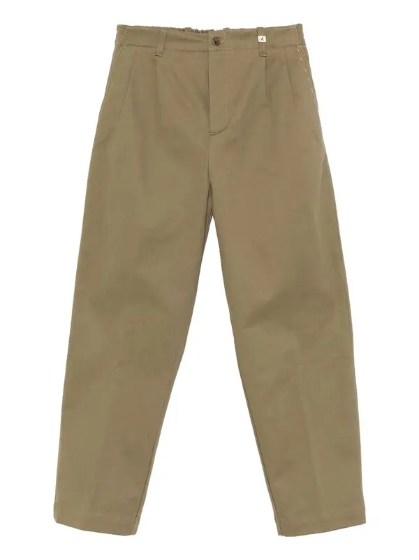 MYTHS Pleated-front Trousers - Green