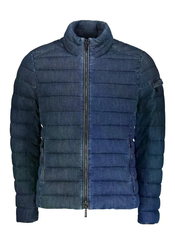 MOORER Padded Denim Jacket - Blue