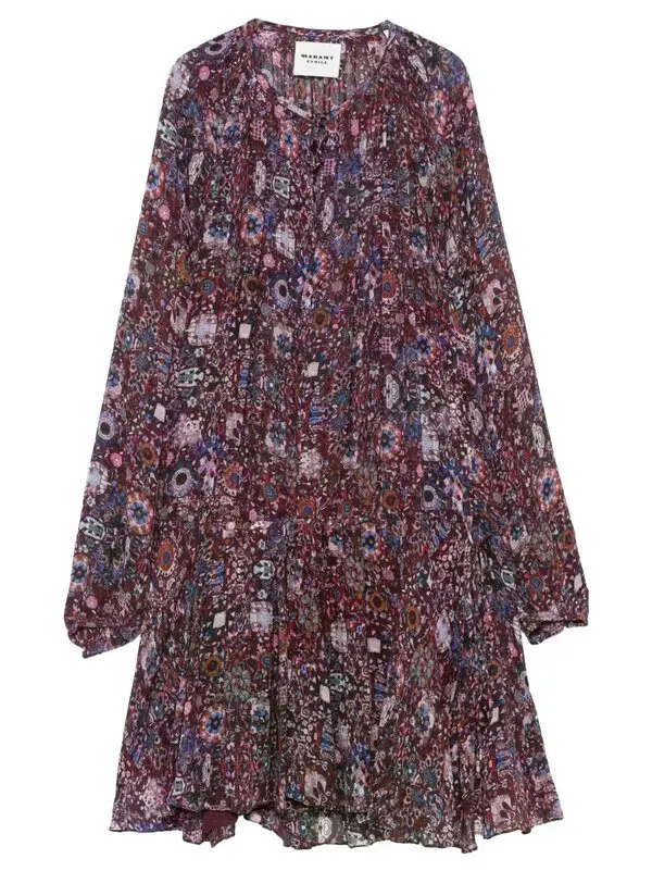 MARANT ETOILE Bess Floral-print Dress - Red