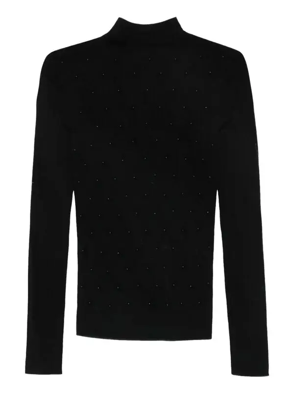 Liu Jo Ribbed High-neck Sweater - Black