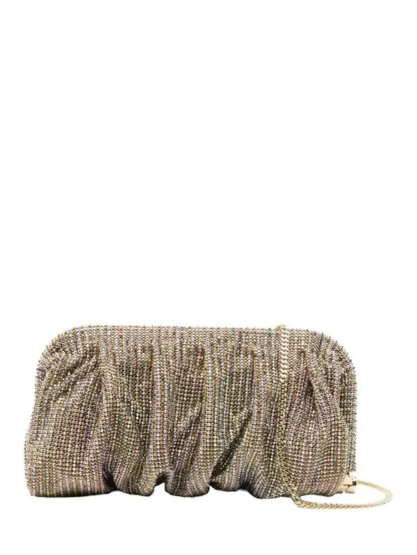 Benedetta Bruzziches Beaded Pleated Clutch - Gold