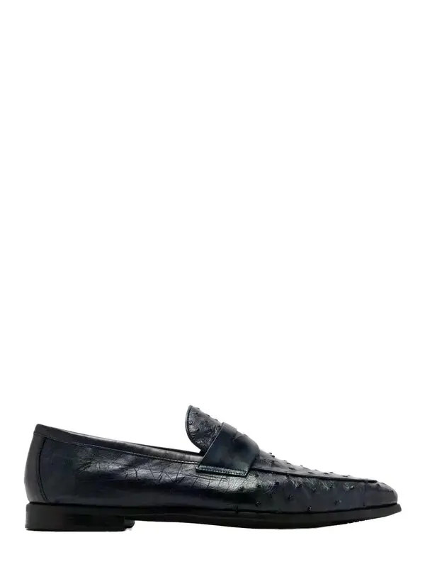 Magnanni Leather Penny Loafers - Blue
