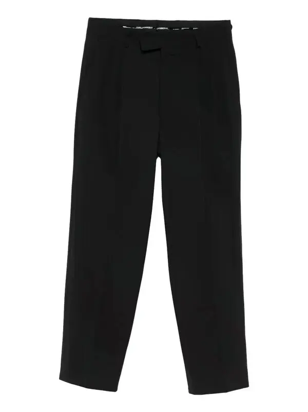 Karl Lagerfeld Pleated Front Trousers - Black