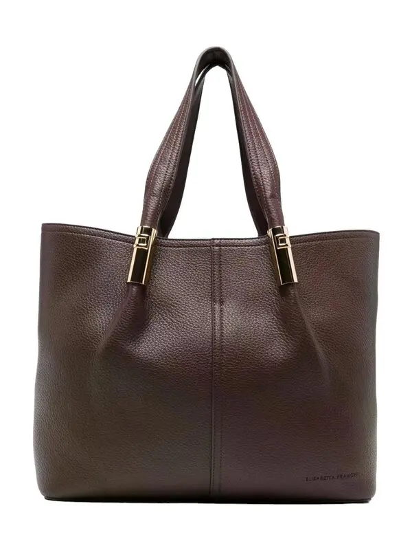 Elisabetta Franchi Clasp-detail Tote Bag - Brown