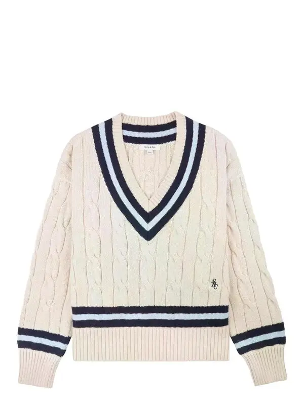 SPORTY & RICH Cable-knit Jumper - Neutrals