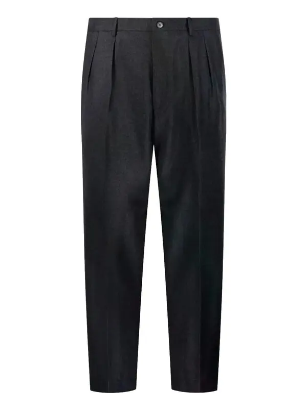SANTANIELLO Tailored Pleated Trousers - Grey