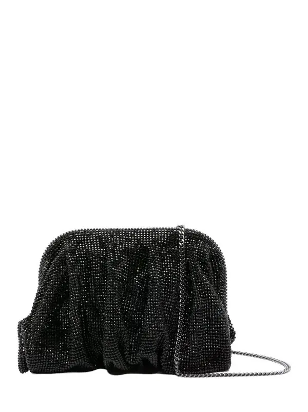 Benedetta Bruzziches Beaded Pleated Clutch - Black