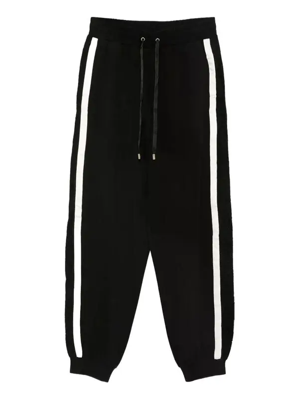 Liu Jo Side-stripe Drawstring Joggers - Black