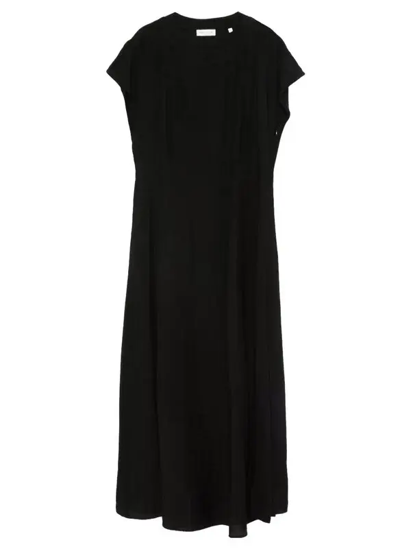 Marc O'polo Cap-sleeve Flared Midi Dress - Black