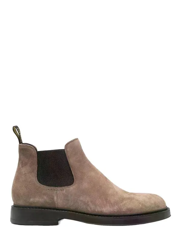 DOUCAL'S Elastic-panel Suede Chelsea Boots - Brown