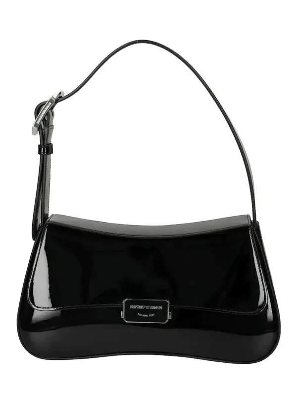 Emporio Armani Foldover-top Shoulder Bag - Black