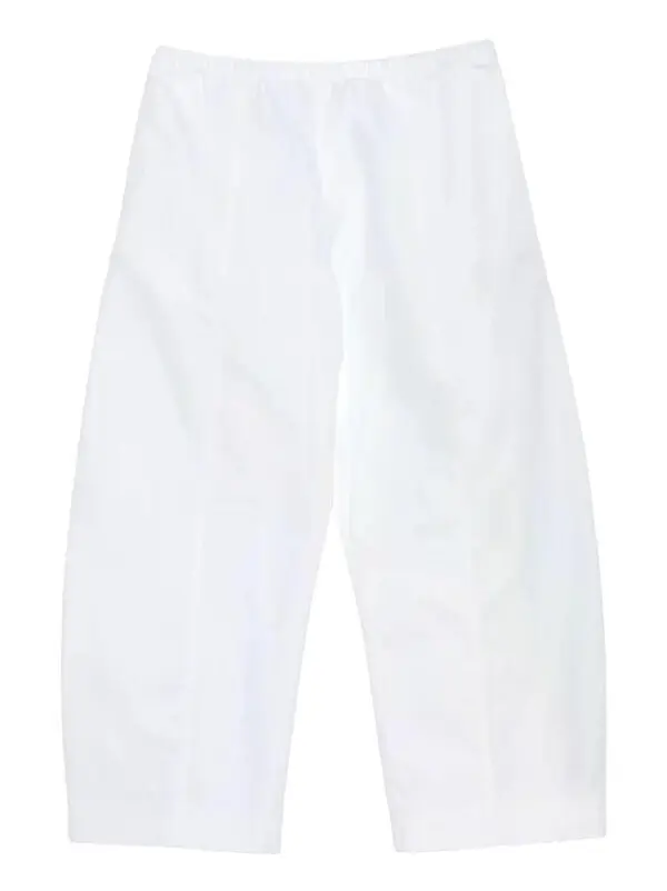 Khaite Elastic-waist Cotton Trousers - White