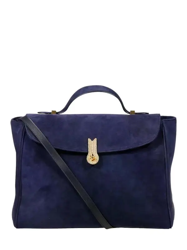AMATO DANIELE Queen Mum Suede Tote Bag - Blue