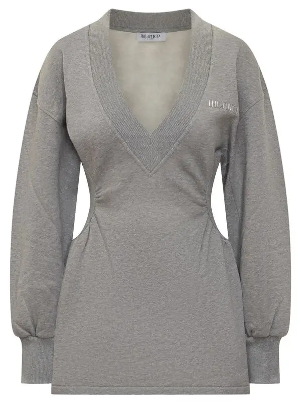 Attico Mini Plush Dress - Grey