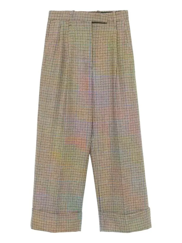Thom Browne Ginclub Check Cheviot Tweed Trousers - Brown