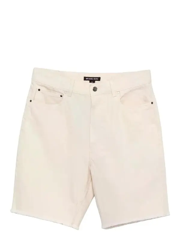 Michael Kors Frayed Denim Shorts - Neutrals