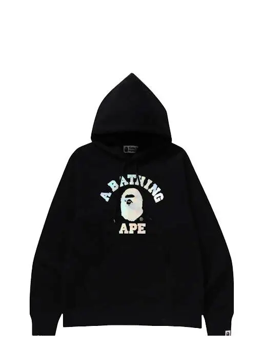 BAPE Aurora College Pullover Hoodie - Black