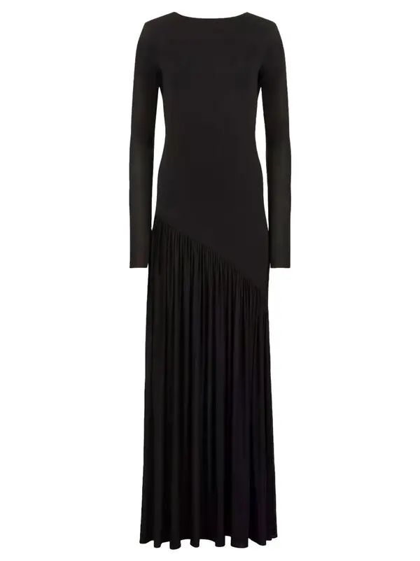 Nina Ricci Asymmetric Maxi Dress - Black