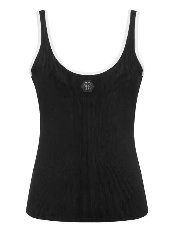 Philipp Plein Ribbed-knit Tank Top - Black
