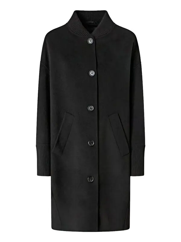 Pinko Wool Buttoned Coat - Black
