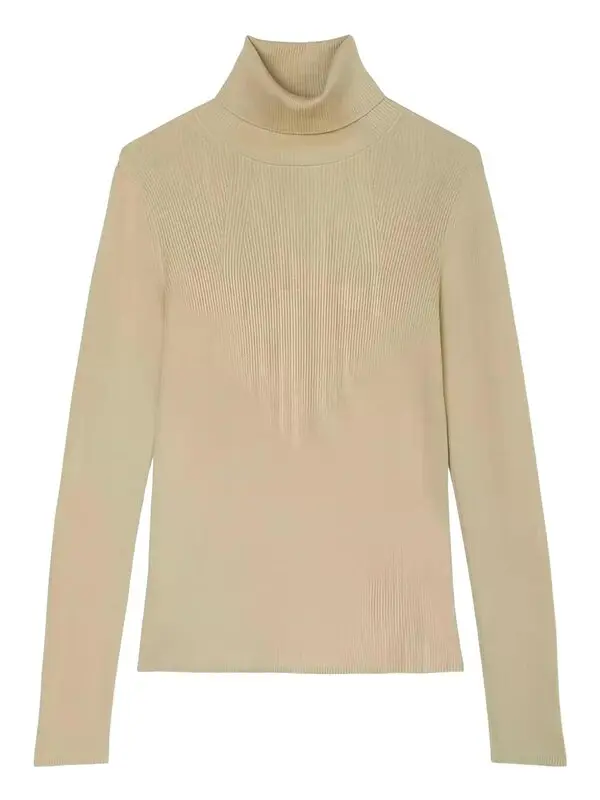 Marc O'polo Ribbed Turtleneck Top - Brown