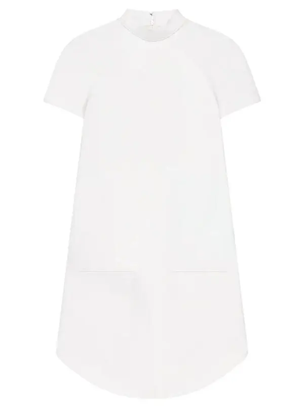 COURREGES High-neck Pocket-detail Dress - White
