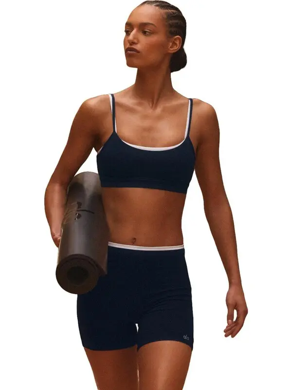 Alo Yoga Airbrush Double Up Bra - Navy/white