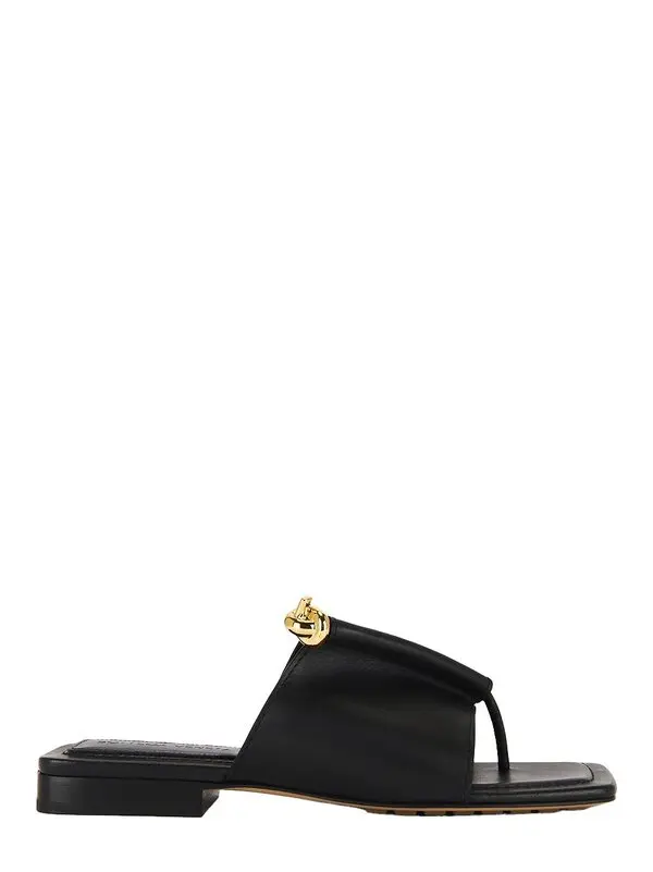 Bottega Veneta Solstice Flat Sandal - Black