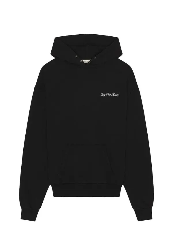 EVERY OTHER THURSDAY Every Other Double Snap Hoodie - Black