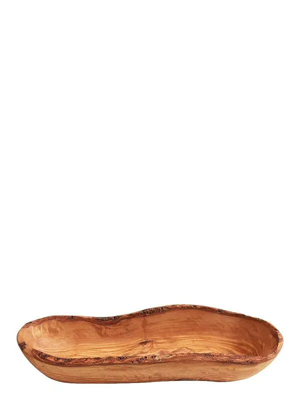 VERVE CULTURE Olivewood Boat Shaped Bowl - Brown